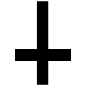 Upside Cross Sticker