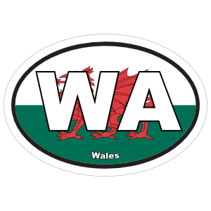 Wales Flag Oval Sticker