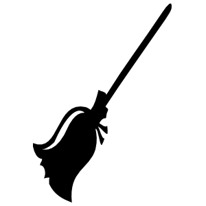 Witches Broom Sticker