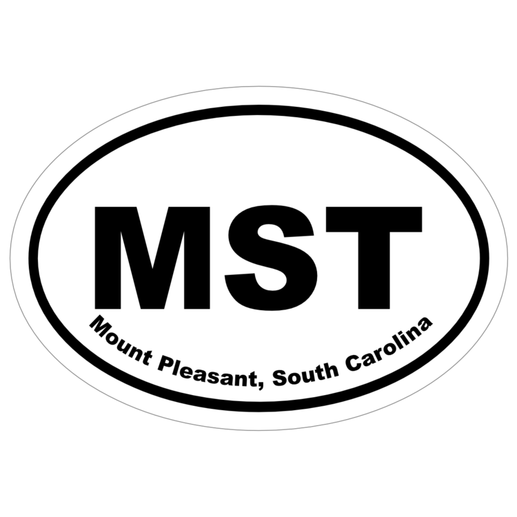 Mount Pleasant, South Carolina Oval Stickers