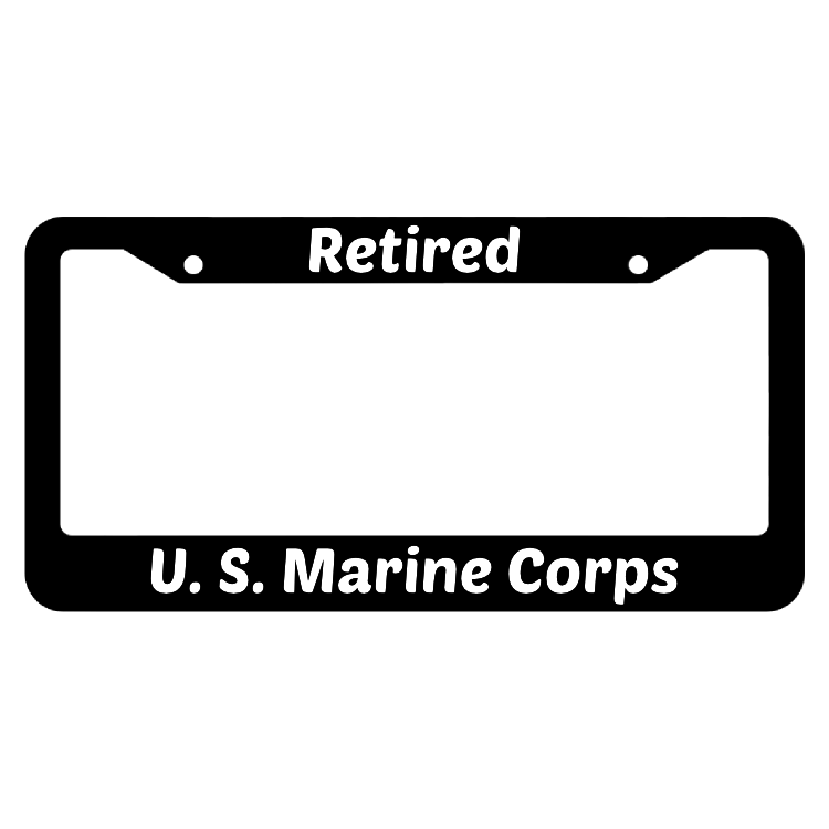 Retired United States Marine Corps License Plate Frame