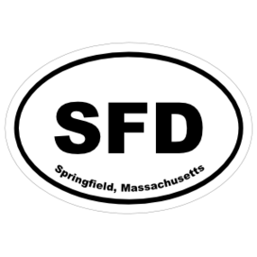 Massachusetts City Oval Car Stickers and Decals