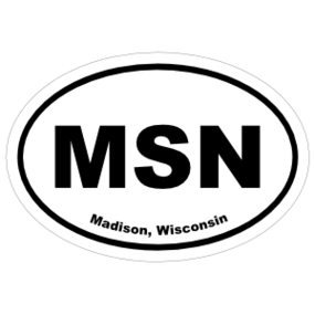 Wisconsin City Oval Car Stickers and Decals