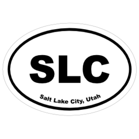 Utah City Oval Car Stickers & Decals