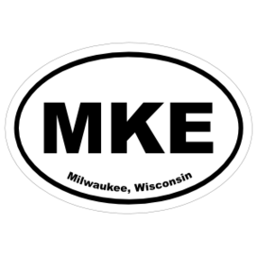 Wisconsin City Oval Car Stickers and Decals