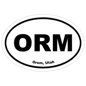 Utah City Oval Car Stickers & Decals