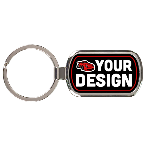 Create A Custom Printed Rectangle Key Chain With Your Image or Design!