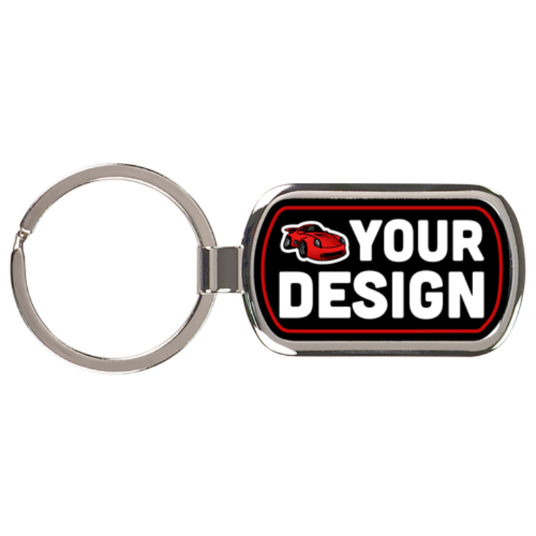 Create A Custom Printed Rectangle Key Chain With Your Image or Design!